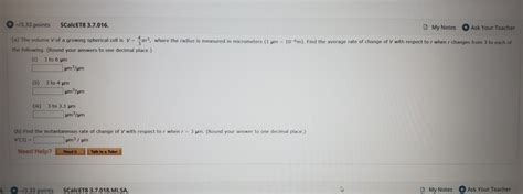 Solved Points CalcET My Notes Ask Your Chegg Com