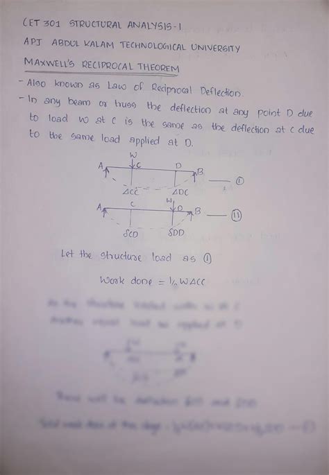 solution cet 301 structural analysis maxwell s reciprocal theorem
