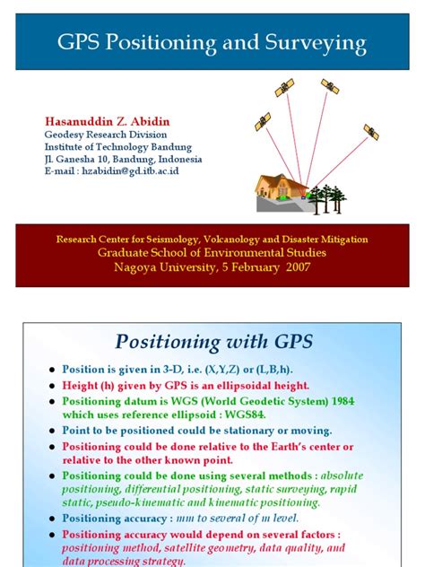Gps Positioning And Surveying Pdf Global Positioning System Surveying