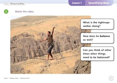 Quantifying Mass Lesson Maths Au