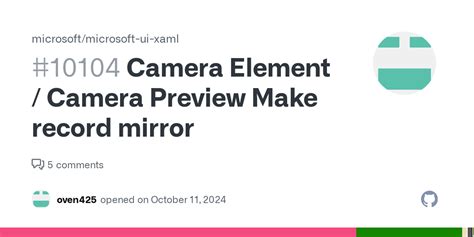 Camera Element Camera Preview Make Record Mirror · Issue 10104
