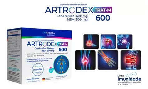 3 Artrodex Trat-m 600mg+ Colágeno Tipo 2 60 Cápsulas à venda em ...