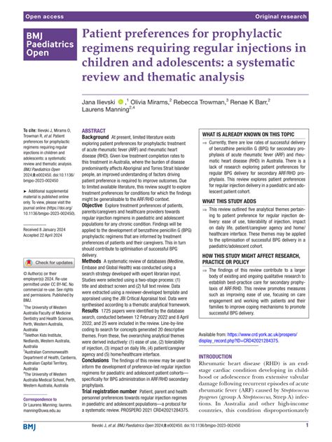Pdf Patient Preferences For Prophylactic Regimens Requiring Regular
