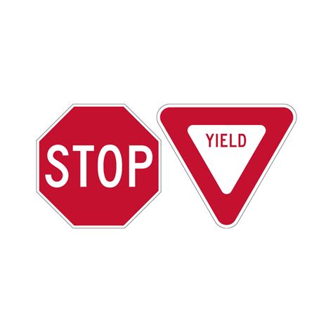 Regulatory Signs Stop And Yield