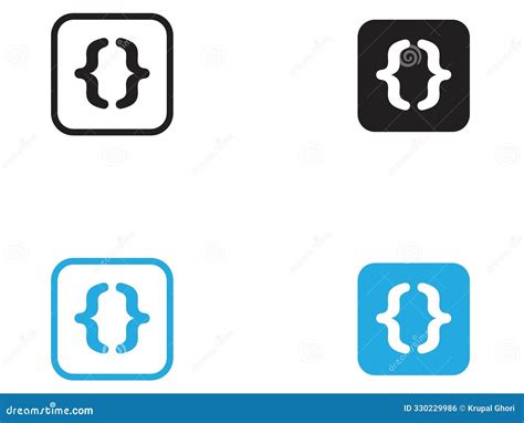 Font Brackets Logo Sign Set Vector Outline 329968501