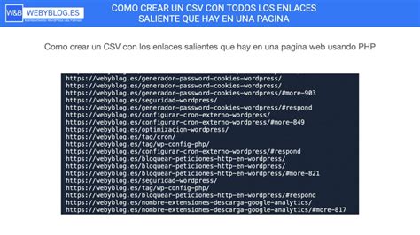 Hacer Un Csv Con Los Enlaces Salientes De Una Url