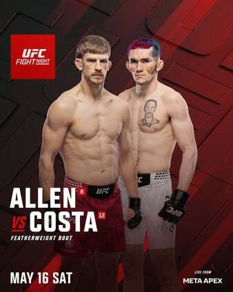 Ufc Fight Night Allen Vs Costa Mma Event Tapology