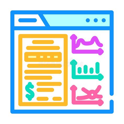 Business Intelligence Process Color Icon Vector Illustration Stock