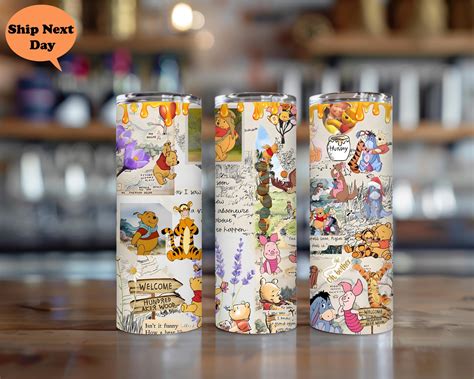 Winnie The Pooh And Friends Tumbler 20oz Stainless Steel Etsy