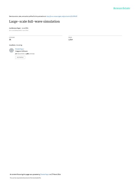 large scale full wave simulation pdf basis linear algebra