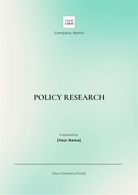 Free Policy Research Template To Edit Online