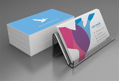 Business Card Mock Up On Yellow Images Creative Store