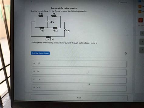 Paragraph For Below Question For The Circuit Shown In The Figure Answer