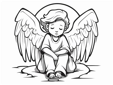 Fallen Angel Coloring Page - Coloring Page