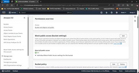 understanding of private and public aws s3 bucket access