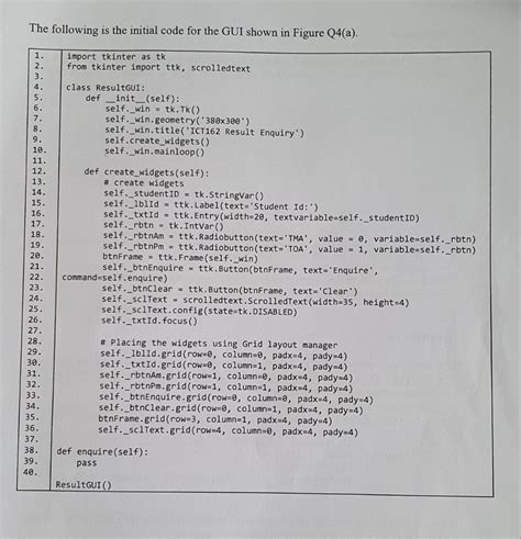Solved A Prototype GUI Is Developed To Allow Students To Chegg