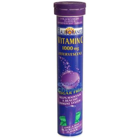 Haliborange Effervescent Sugar Free Vitamin C Blackcurrant 20 Glad