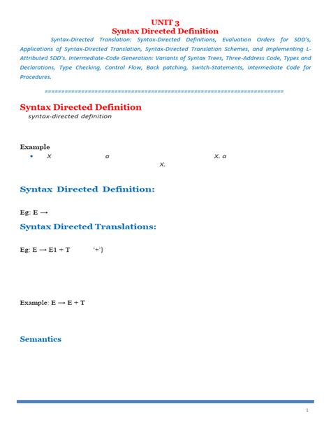 Cd Unit 3 Pdf Boolean Data Type Parsing
