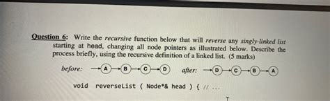 Solved Question Write The Recursive Function Below That Chegg