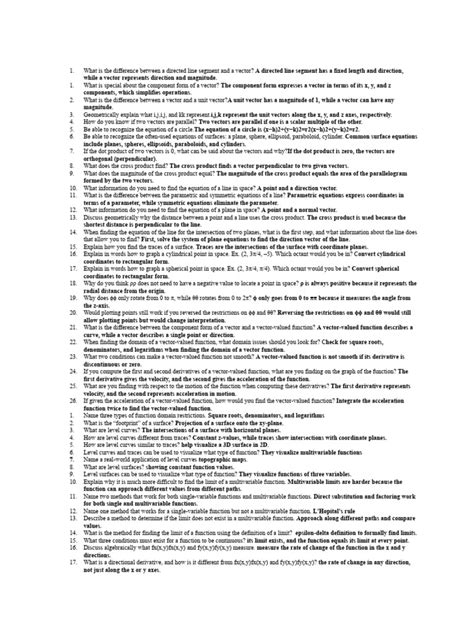 calc 3 cheatsheet 1 pdf euclidean vector function mathematics