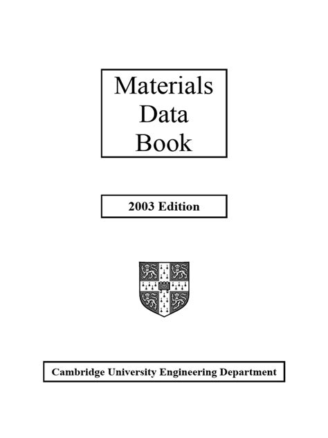 Materials Data Book Pdf Composite Material Strength Of Materials