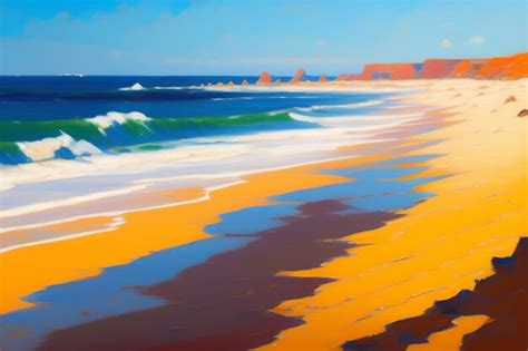 Premium Ai Image Beach Landscape