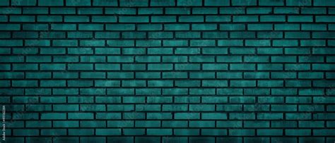 Dark Teal Brick Wall Widescreen Texture Old Stone Block Masonry