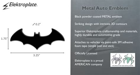 Batman Black Emblem Elektroplate