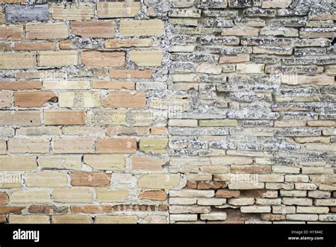 Dirty Brick Smashed Into Urban Building Stock Photo Alamy