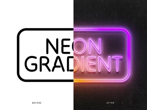 neon gradient text and logo mockup scene generators ft neon and text
