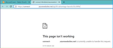 microsoft learn lti in d2l brightspace returning error currently