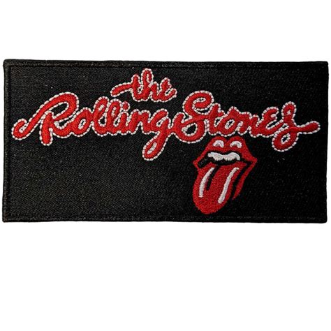 The Rolling Stones Script Logo Iron On Patch Eyesore Merch