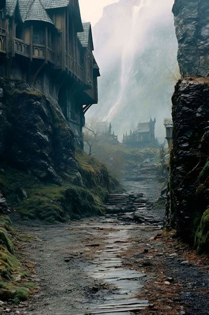 Un Paysage époustouflant De Jeux Vidéo Fantastiques Image Générée à Base Dia