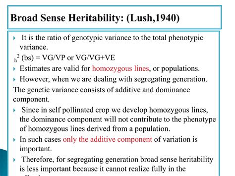 Different Variance Components In Genetics Pptx
