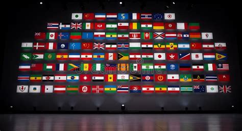 Global Unity A Display Of Nations Flags Stock Illustration