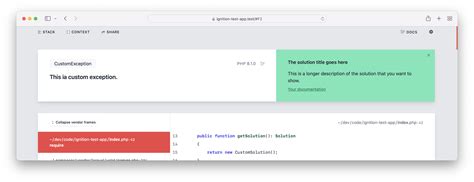 ignition the most beautiful error page for laravel and php got a major redesign freek van