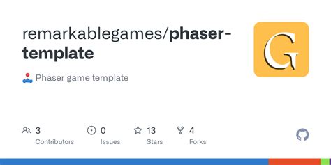 Github Remarkablegamesphaser Template 🕹️ Phaser Game Template