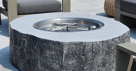 Precast Concrete Fire Pits The Outdoor Plus 38 Luna Concrete Gas Fire