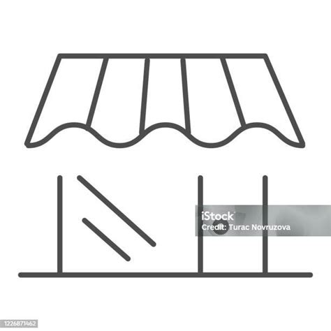 쇼핑 외관 얇은 라인 아이콘 베이커리 개념 흰색 배경에 베이킹 숍 건물 기호 모바일 개념 및 웹 디자인에 대 한 개요 스타일에 빵 가게 아이콘 벡터 그래픽 10에 대한 스톡