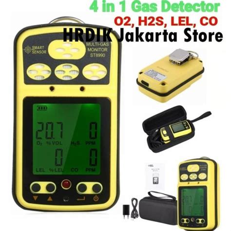 Jual St8990 Smart Sensor Gas Detector H2s O2 Co Lel Monitor Detektor
