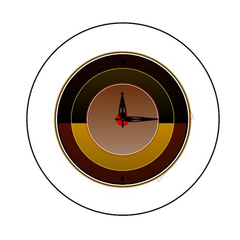 Gold Wall Clock Vector Graphics Public Domain Vectors