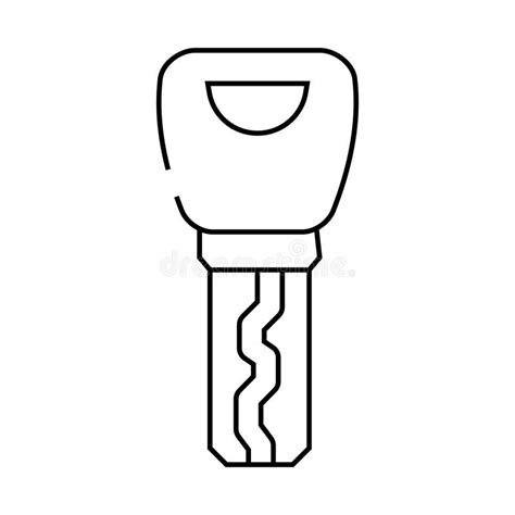 laser cut key line icon vector illustration stock vector illustration