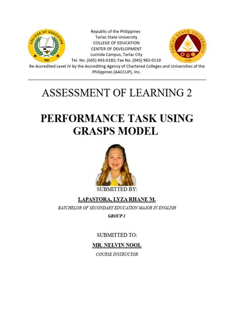 Lapastora Lyza Rhane M Group 1 Grasp Model Pdf Thought Folklore