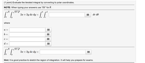 Solved 1 Point Evaluate The Iterated Integral By