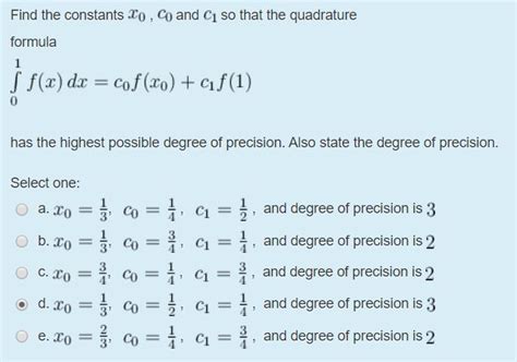 Solved Find The Constants To Co And C So That The Chegg Com