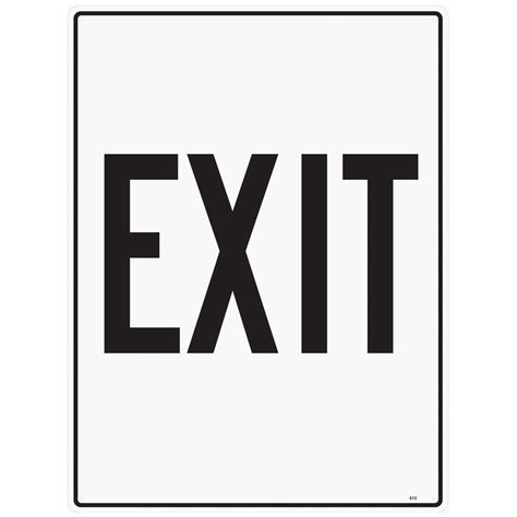 Exit Sign 450mm X 600mm Metal Safety Xpress