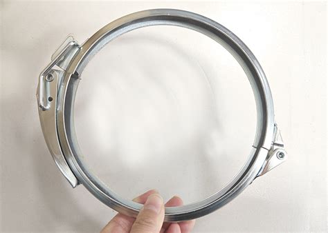 180mm 원형 덕트 공기 V 밴드 환기 플랜지 클램프 퀵 릴리스 덕트 클램프