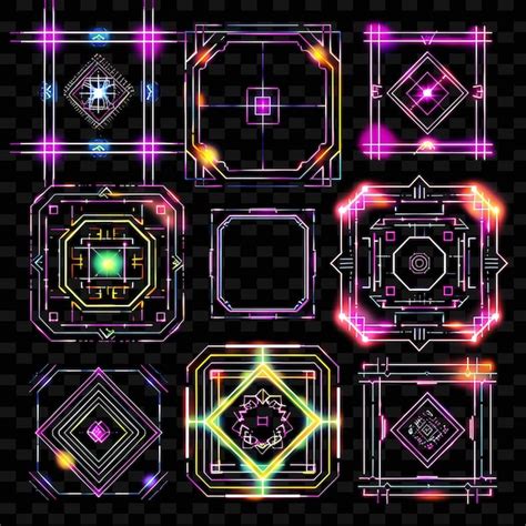 Premium Psd A Collection Of Squares With Different Shapes And Colors