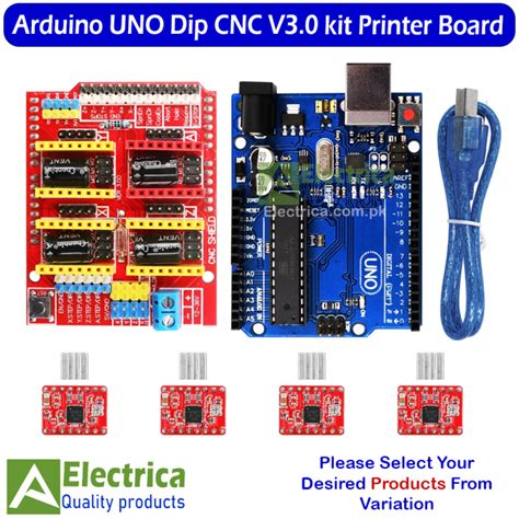 Arduino Uno Dip Cnc Shield V3 Engraving Machine 3d Printe A4988 Driver