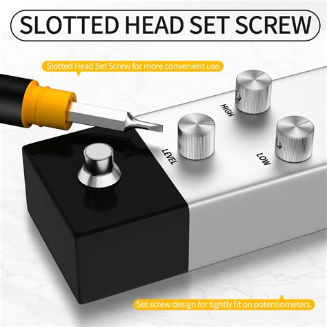 Solid Aluminum Guitar Pedal Knobs With Painted Indicator 14 Smooth